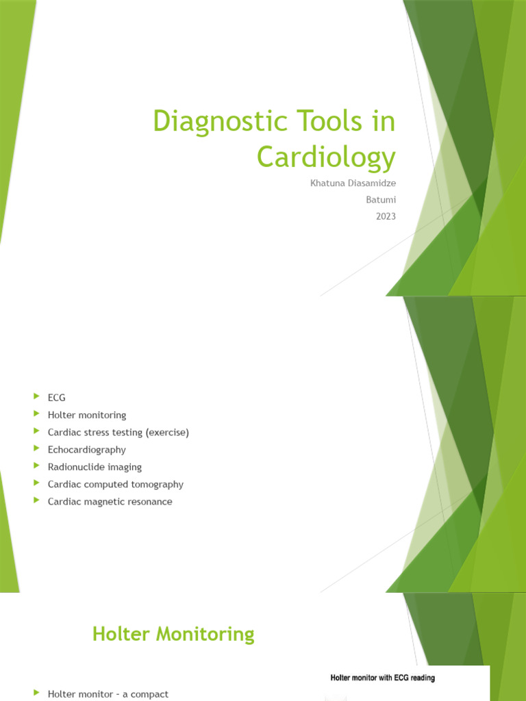Diagnostic Tools in Cardiology | PDF | Coronary Artery Disease ...