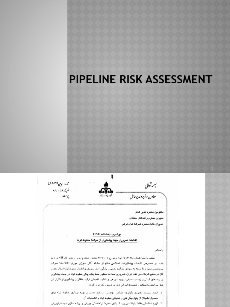Pipeline Risk Assessment Presentation | PDF