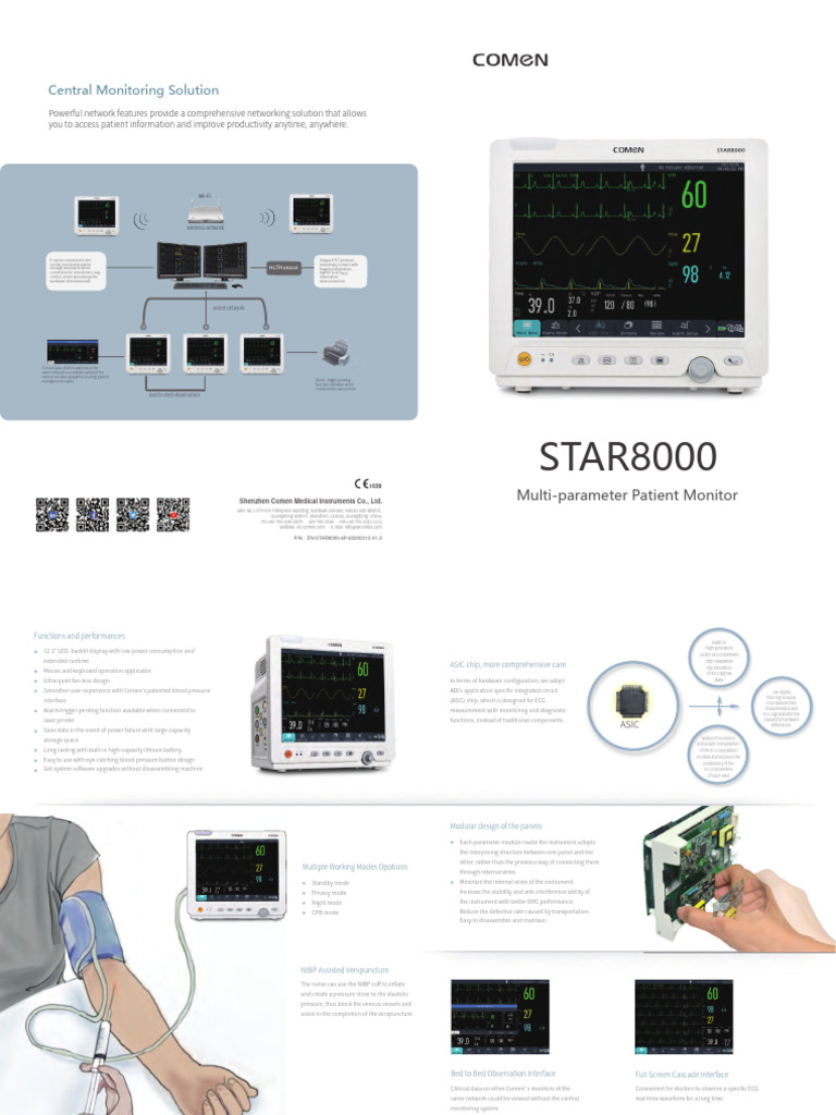 STAR8000 COMEN Multi-Parameter Patient Monitor V1.2 | PDF | Computer Network | Wireless