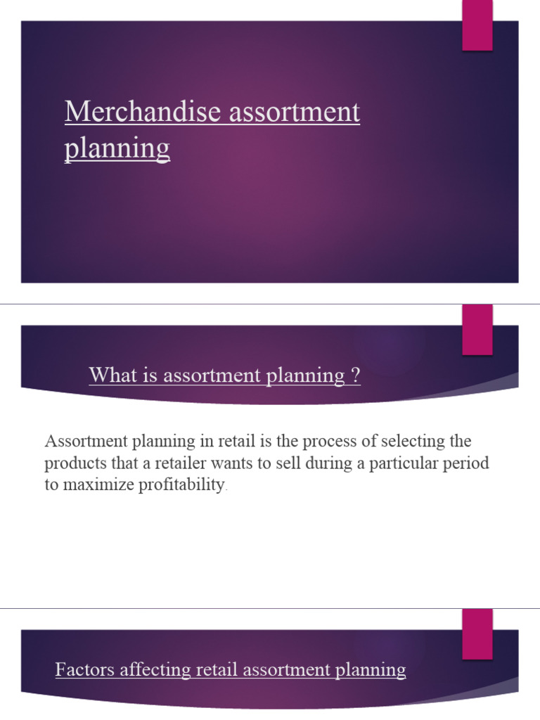 Merchandise assortment planning | Download Free PDF | Retail | Supply Chain