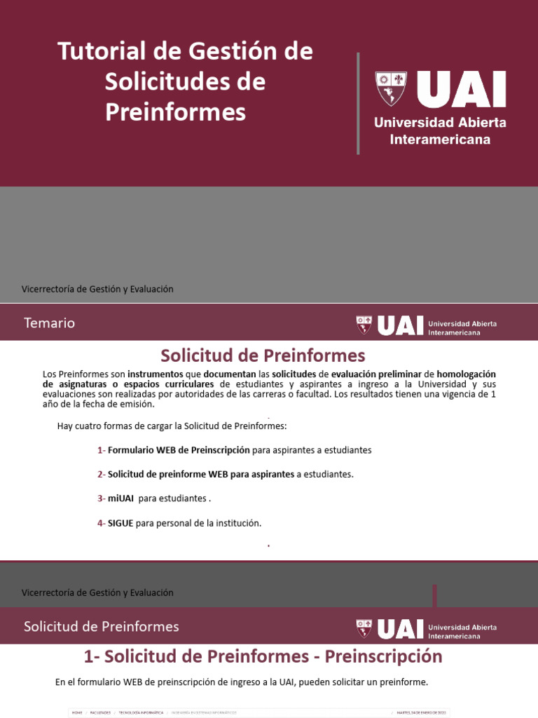 Cómo Solicitar Preinformes Universitarios | PDF | Informática