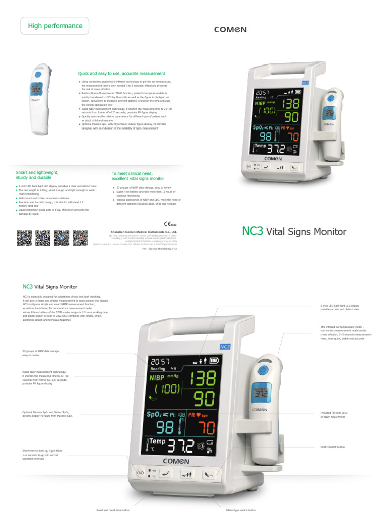 NC3 COMEN Patient Monitor V1.1 | PDF