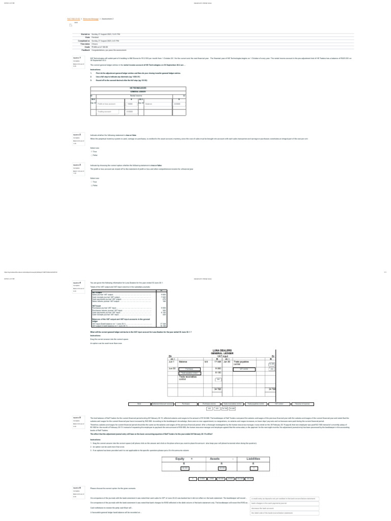 Fac1502 Ass 02 2ND Second Semester | PDF | Debits And Credits | Bookkeeping