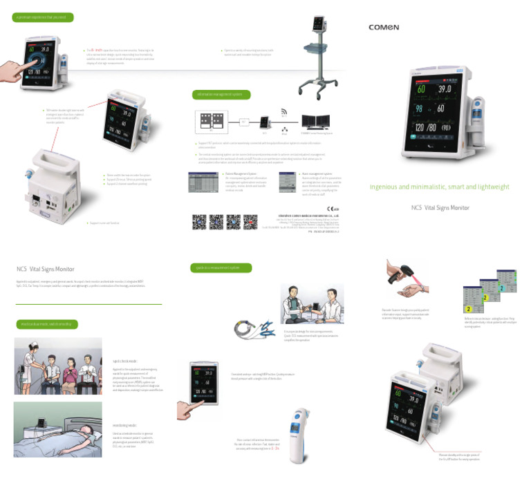 Comen NC5 Vital Signs Monitor Overview | PDF | Monitoring (Medicine ...
