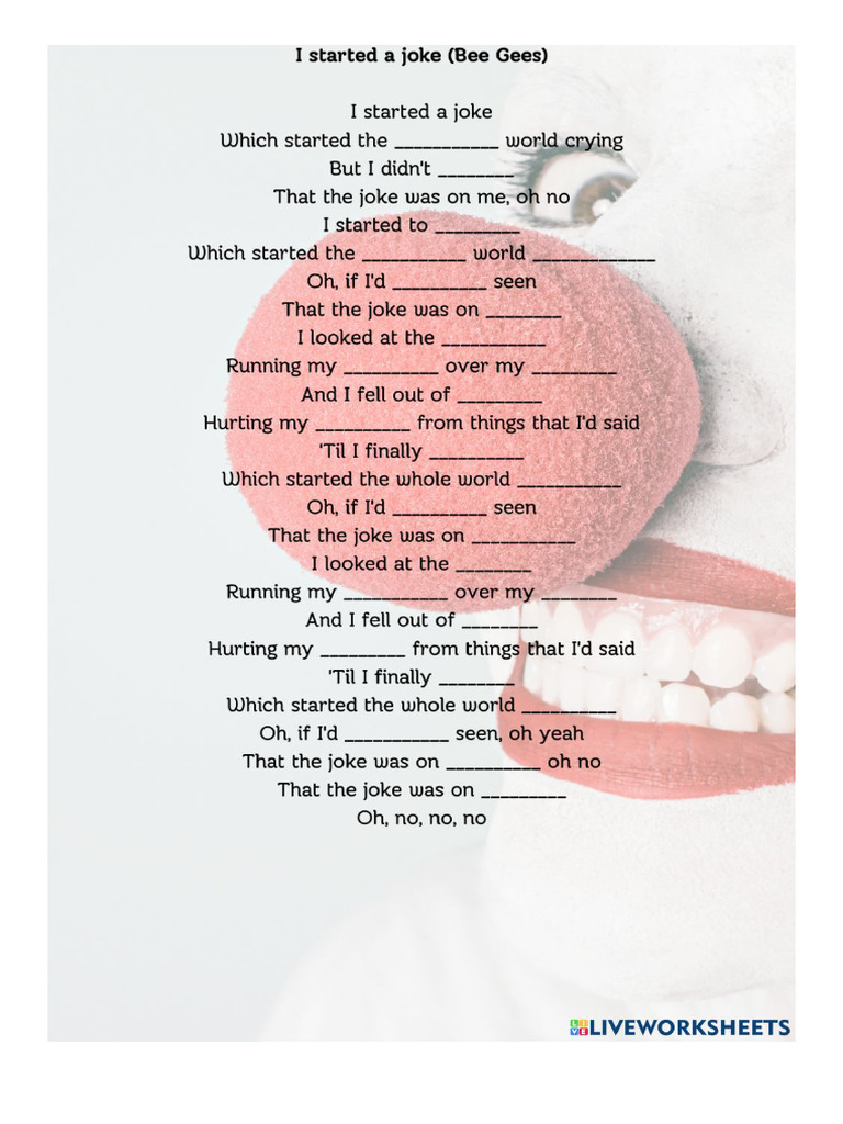 I Started To Joke | PDF