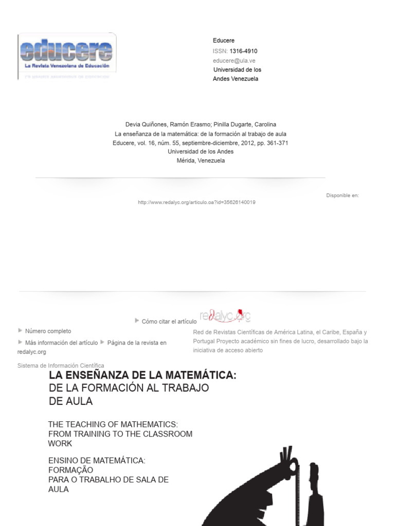 Enseã Anza de La Matemã¡tica | PDF | Enseñando | Maestros Enseã Anza de La Matemã¡tica | PDF | Enseñando | Maestros