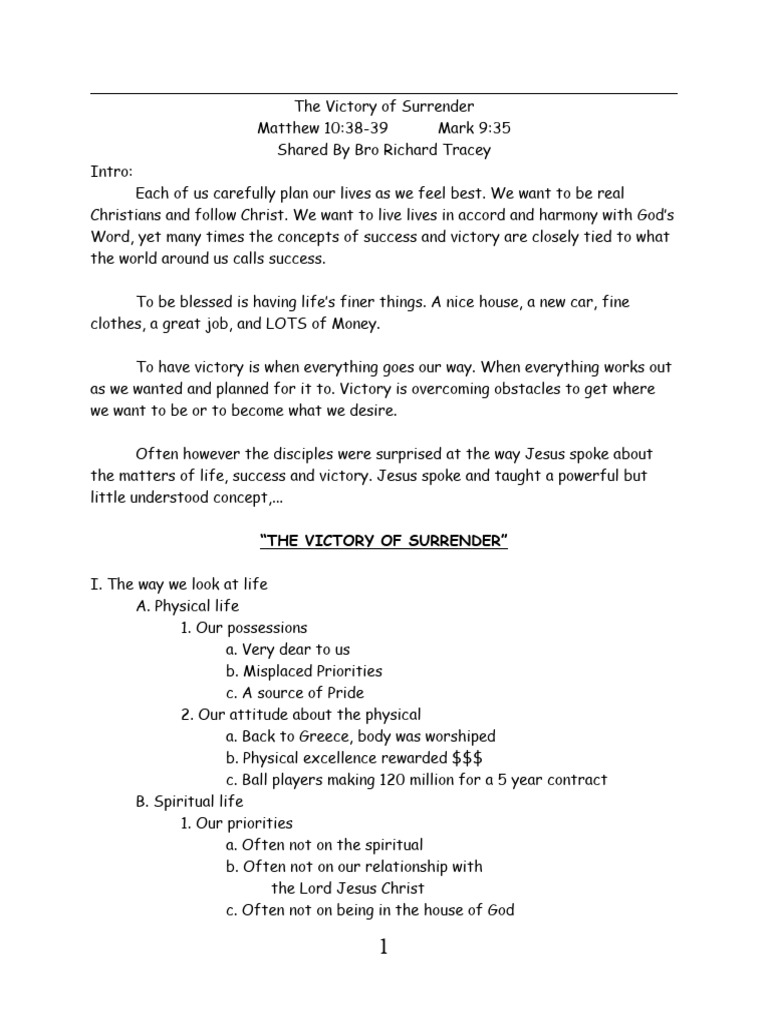 1295 - The Victory of Surrender | PDF | Paul The Apostle | Jesus