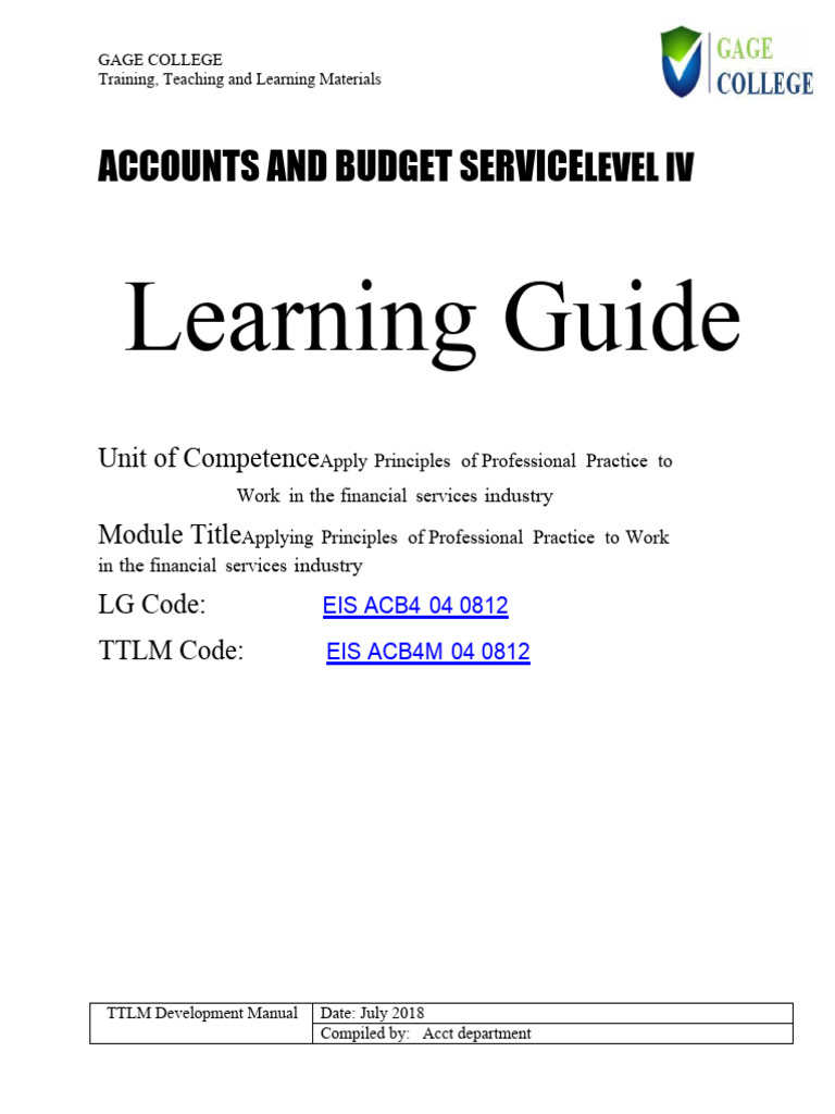 Apply Principles Professional Practice Work | PDF | Financial Statement ...