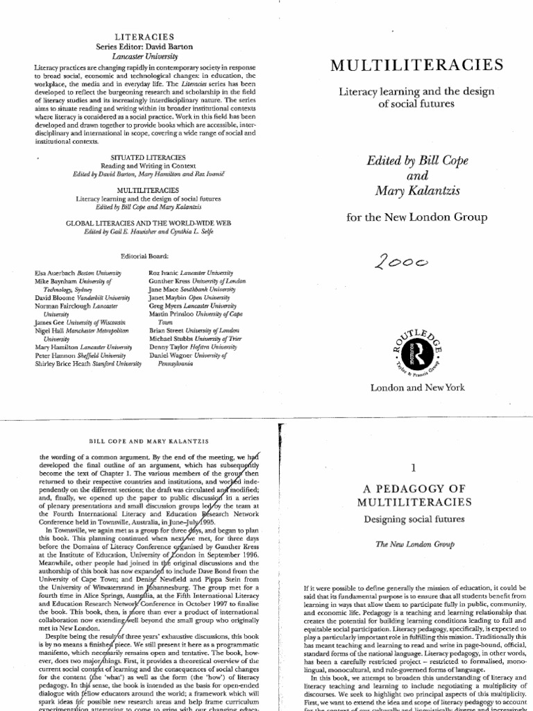 Multiliteracies Literacy Learning and TH | PDF