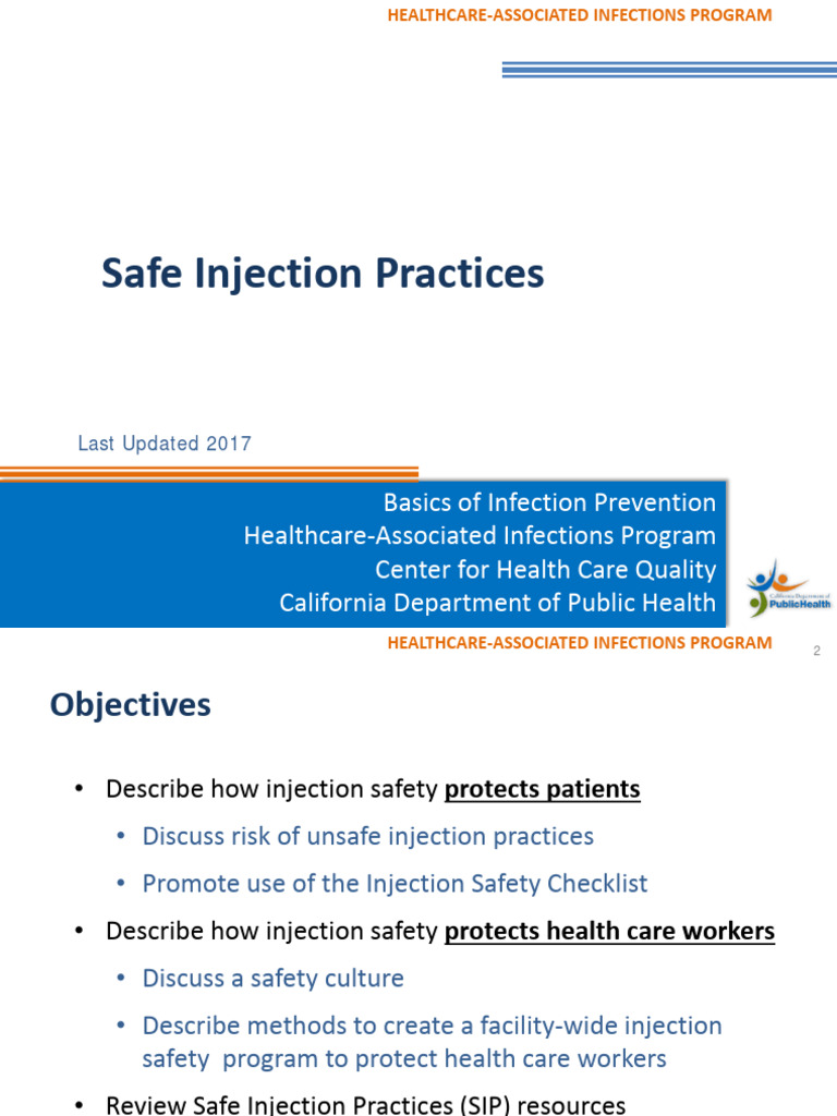 8 Safe Injection Practices - Approved12.01.17-ADA | PDF | Injection ...