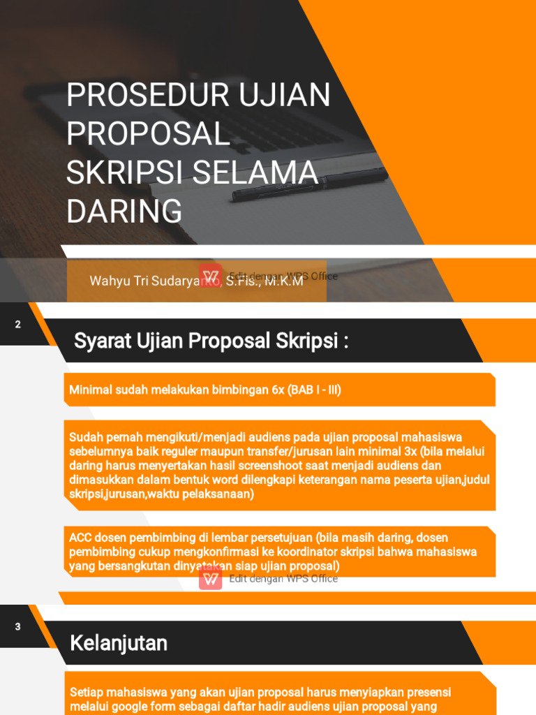 Prosedur Ujian Proposal Skripsi Daring | PDF | Karier & Perkembangan ...