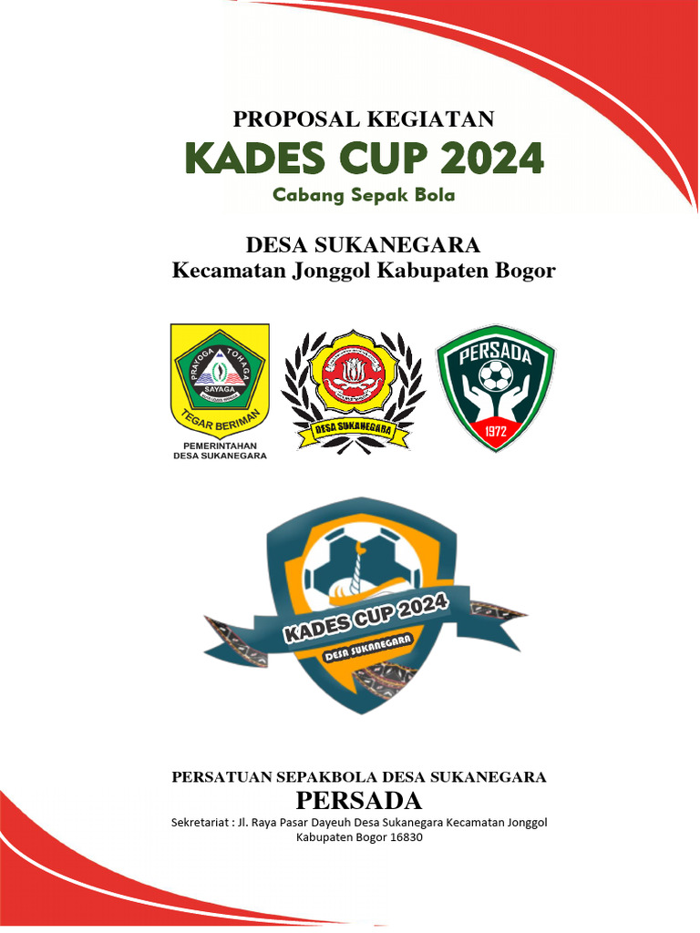 Proposal KADES CUP 2024 PT. SOKKA TAMA FIBER | PDF | Olahraga & Rekreasi | Griya & Taman