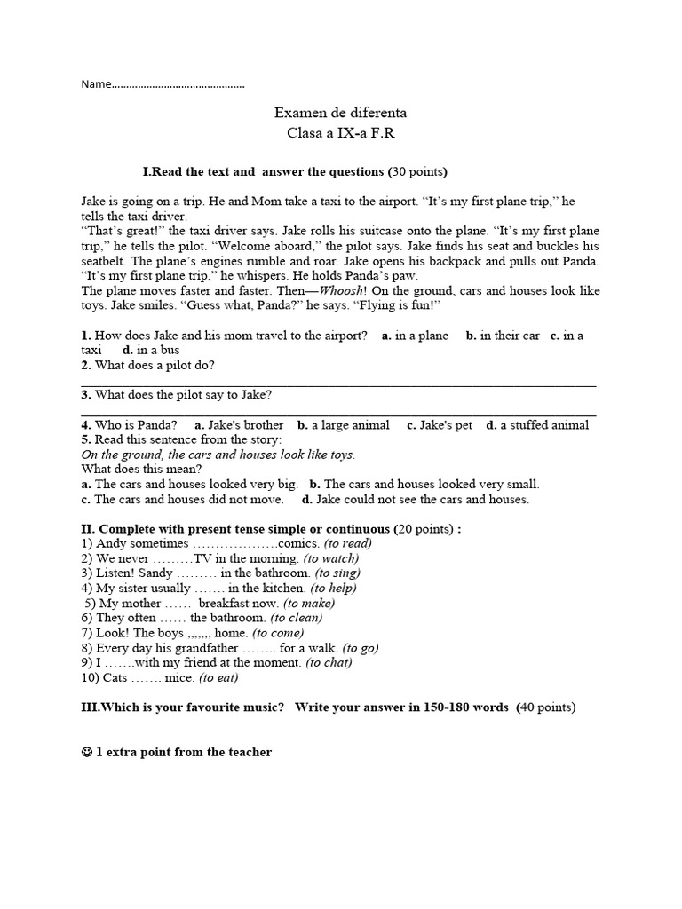 Diferenta Clasa A 9-A | PDF