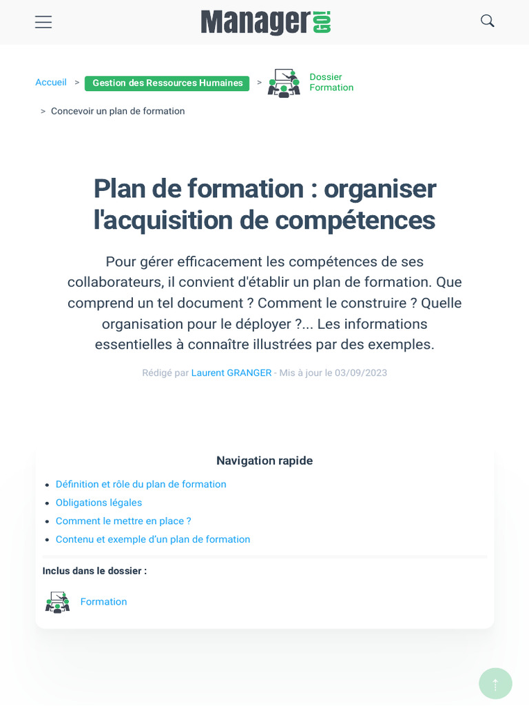 Plan de formation : Guide pratique RH | PDF | Gestion des ressources ...