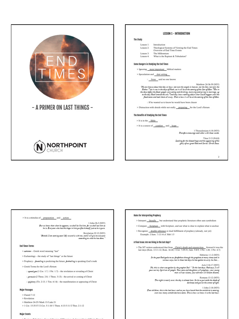 End-Times-Study_booklet | Download Free PDF | Rapture | Christian ...
