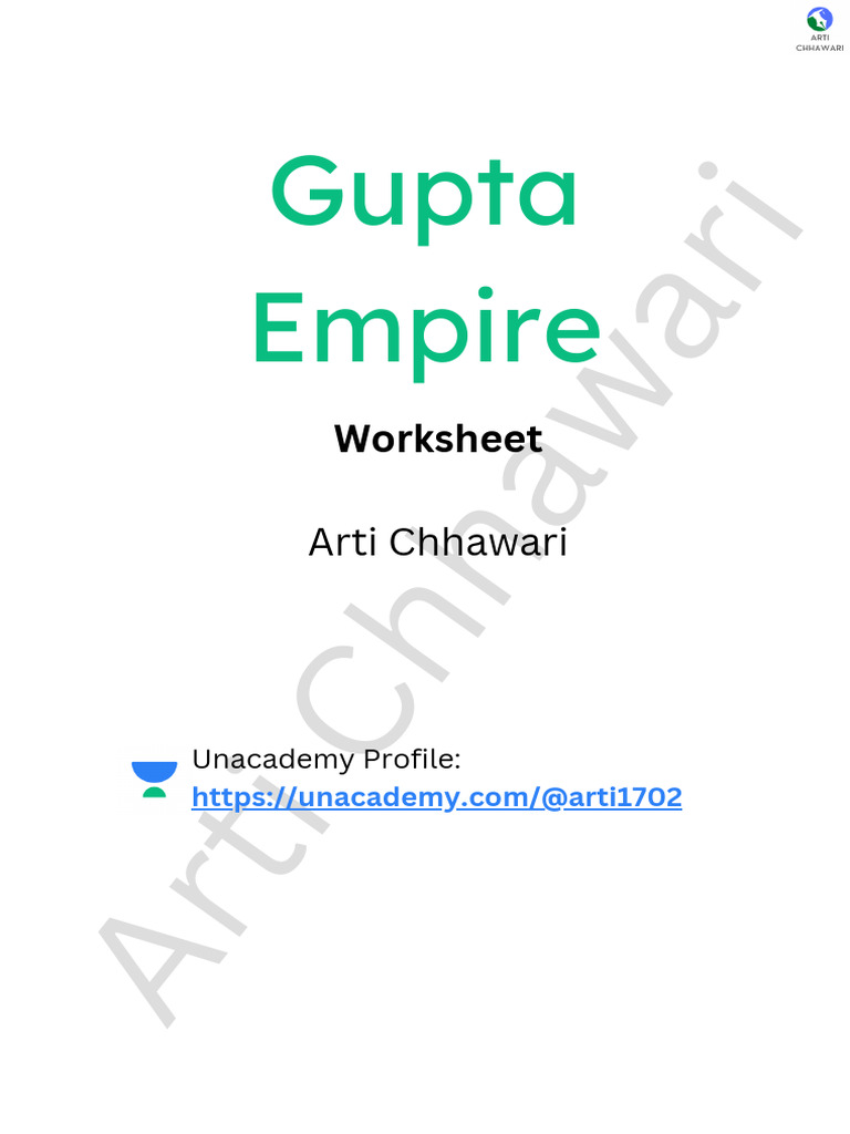 Worksheet 10 Guptas Harsha Sangam Chalukyasand Pallavas | PDF