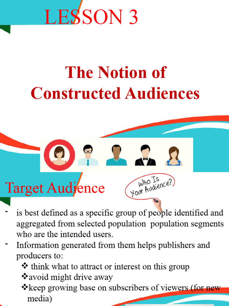 Chapter 3 Lesson 3 - The Notion of Constructed Audiences | PDF | Target Audience | Mass Media