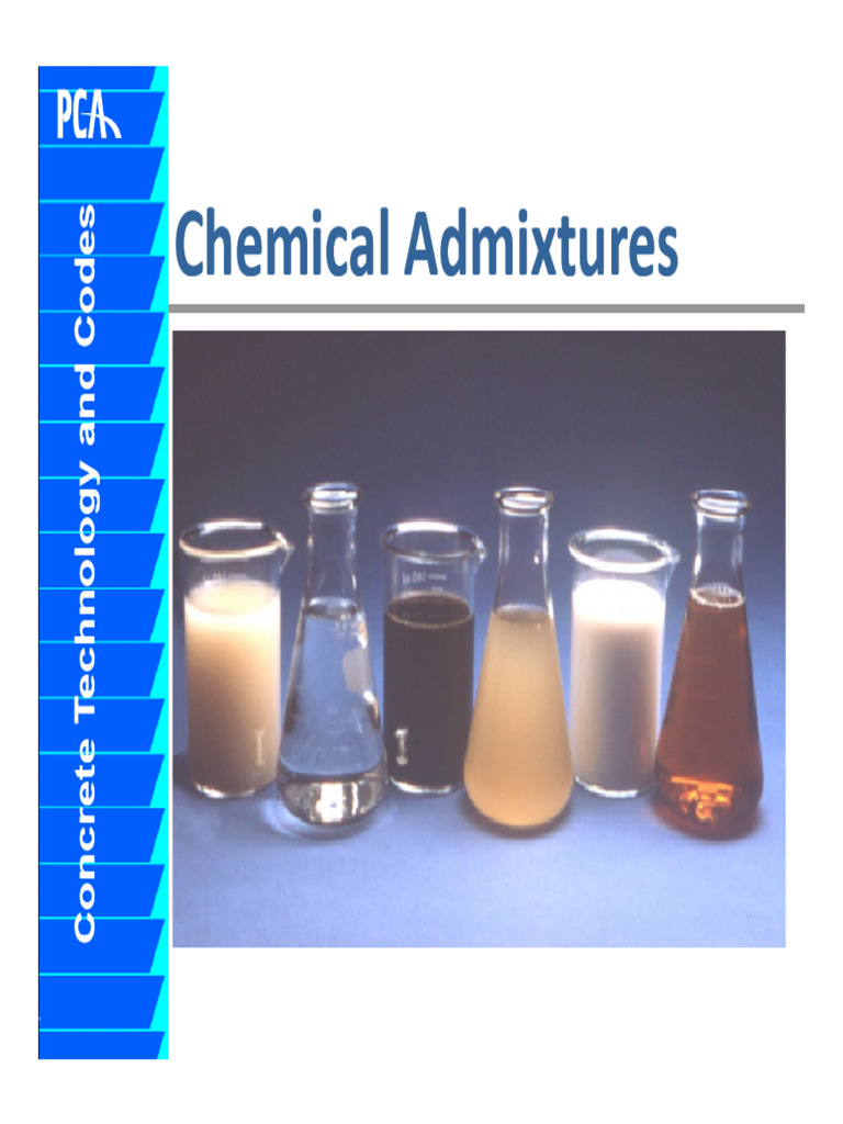 Chemical Admixtures | PDF | Concrete | Chloride