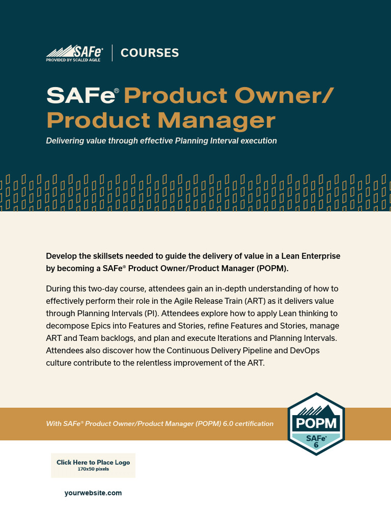 Safe Product Owner | PDF | Scrum (Software Development) | Agile ...