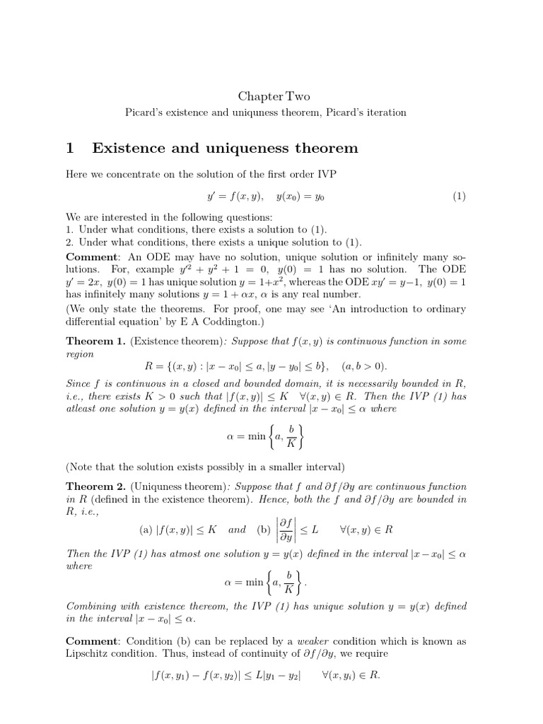 lecture note | PDF | Ordinary Differential Equation | Function (Mathematics)