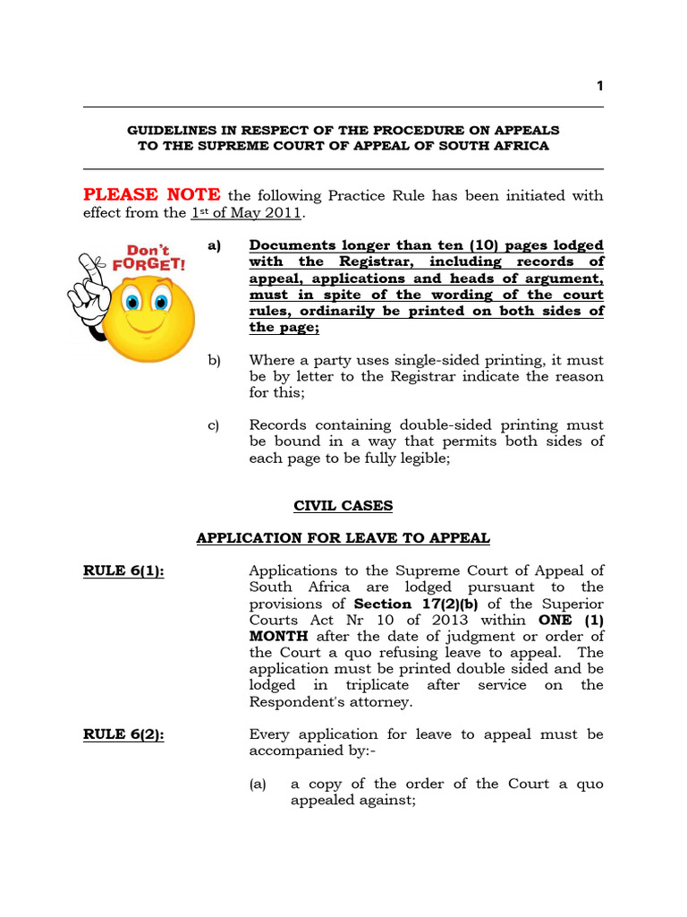 GUIDELINES | PDF | Appeal | Judgment (Law)