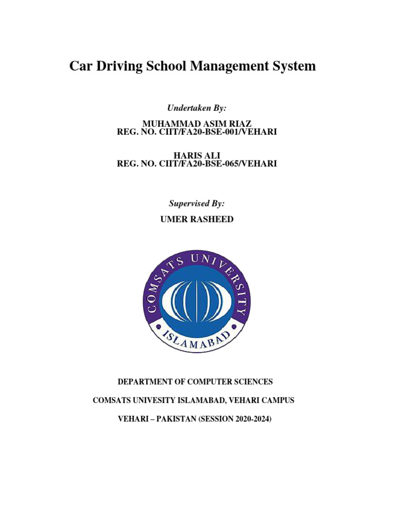 Online Car Driving School Management System-1 | PDF | World Wide Web ...