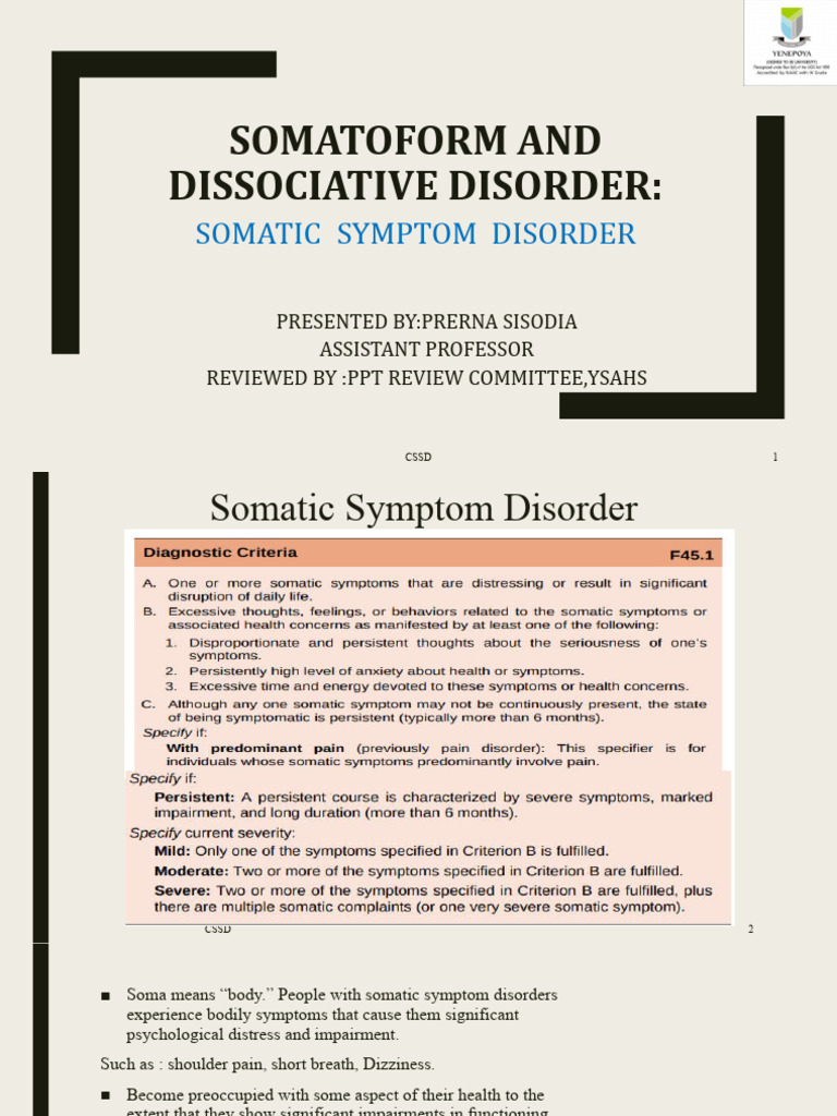 Understanding Somatic Disorders and Treatments | PDF | Mental Disorder ...
