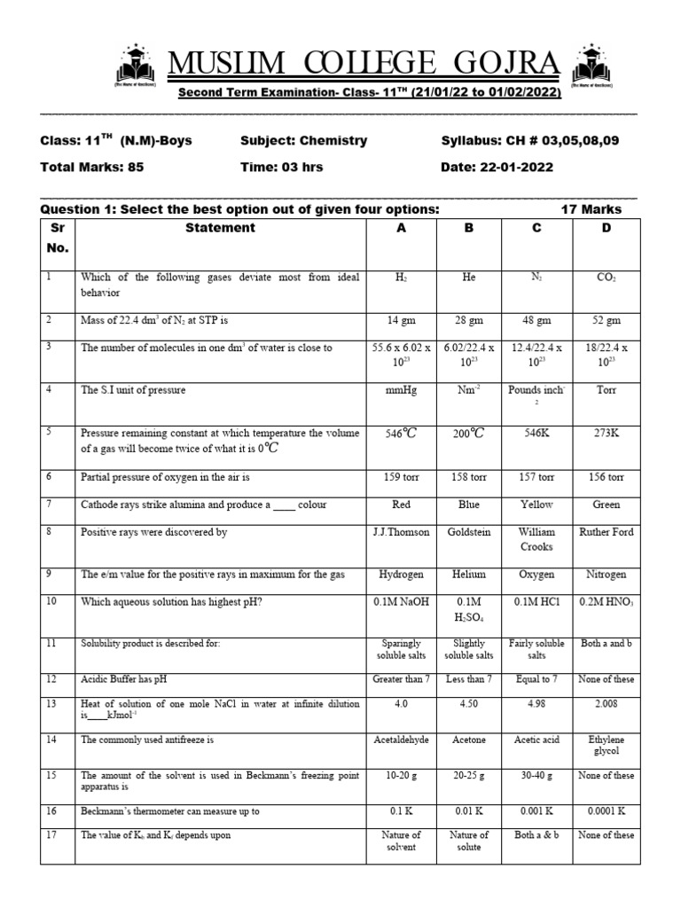 Ok. MCG Paper Jan-2022 N.medical Boys 03,05 (Upto Spectrum) 08 (From Buffer To End), 09 | PDF ...