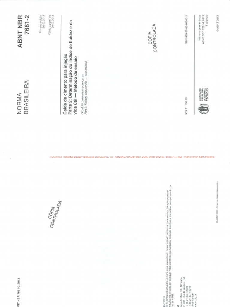 NBR 7681-2 Calda | PDF