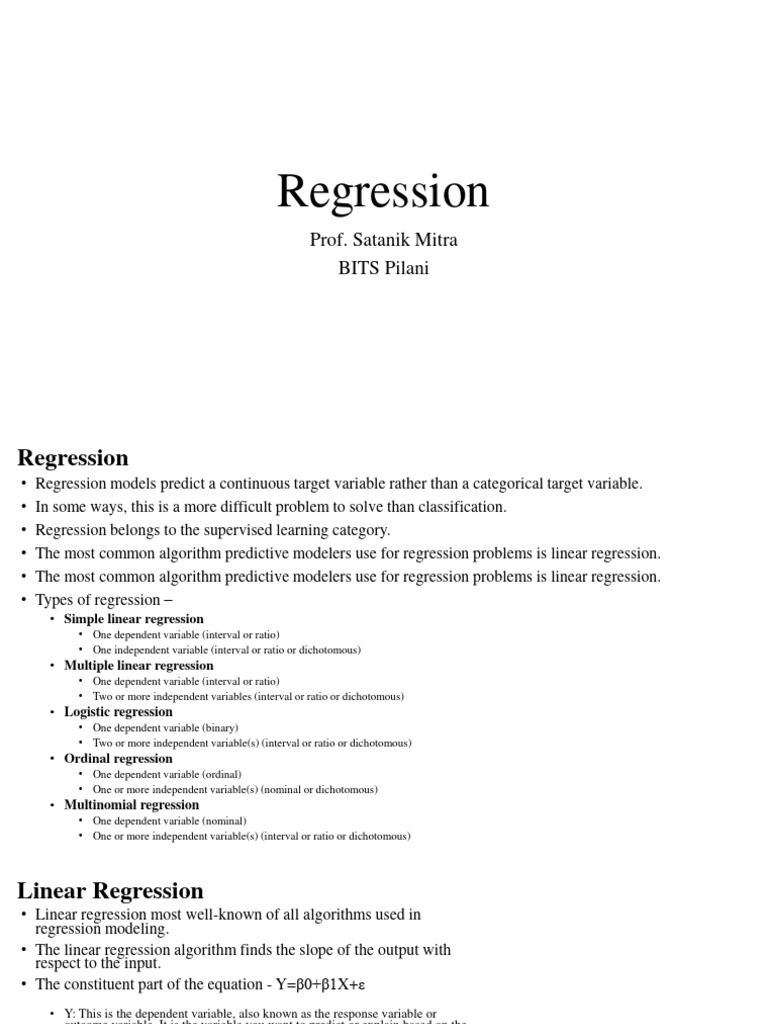 Regression | PDF | Errors And Residuals | Regression Analysis