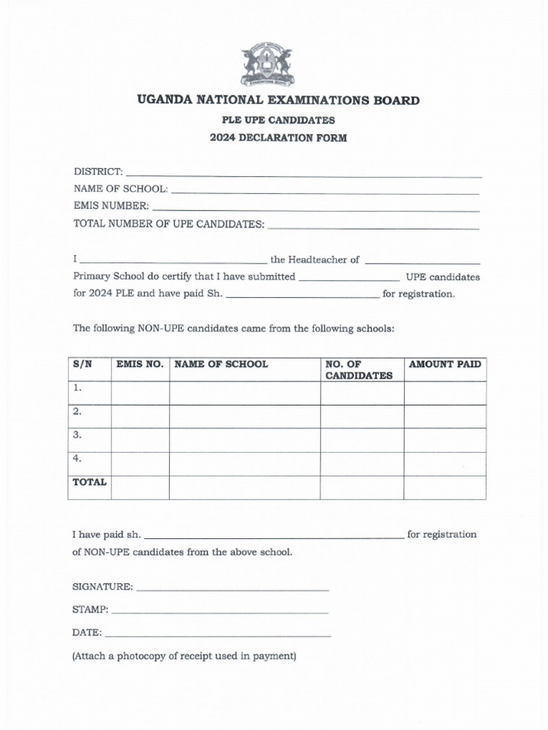 MaNKo Upe Declaration Form 2024 | PDF