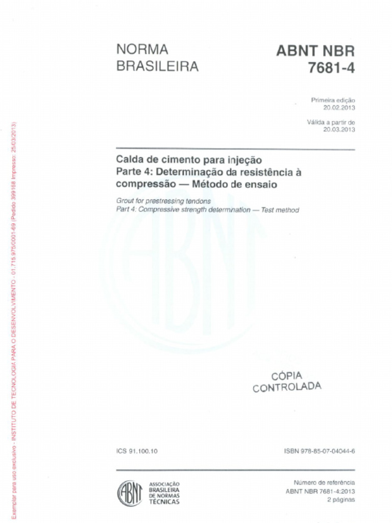 NBR 7681-4 Calda | PDF