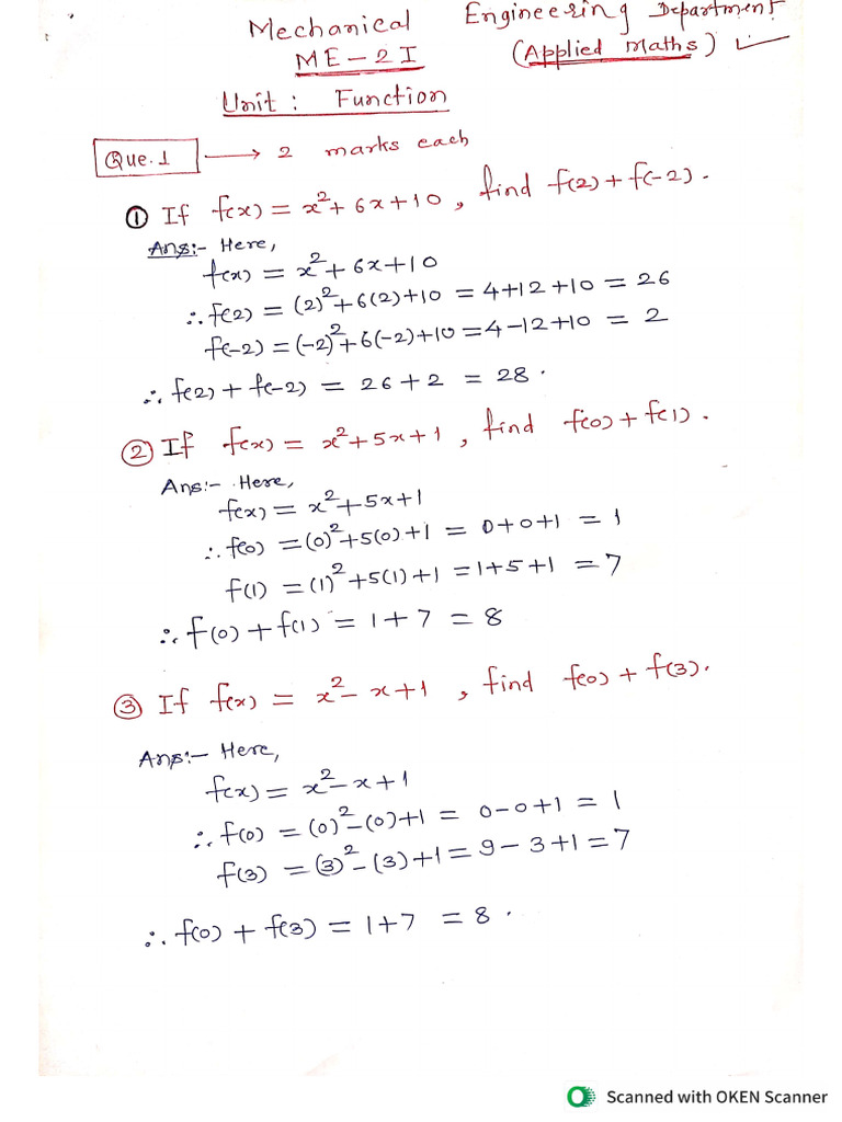 Imp Questions For 2 Marks I.E Q.1 by Tekade Sir | PDF