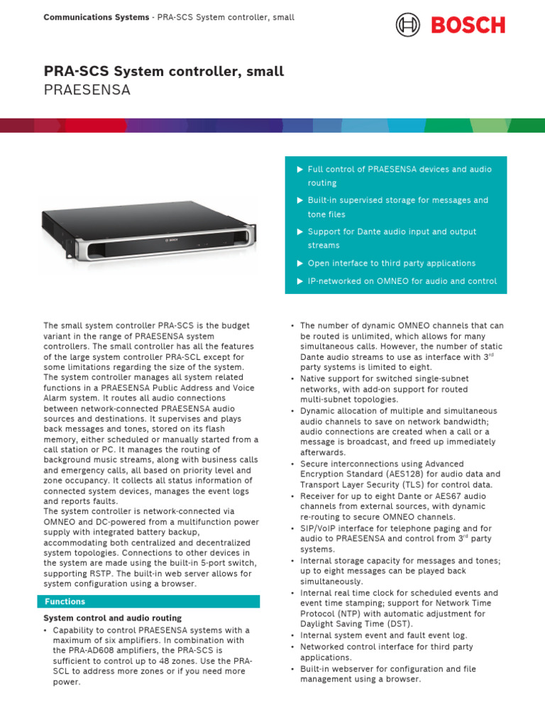 PRA SCS Data Sheet enUS 104855388043 | PDF | Computer Network ...