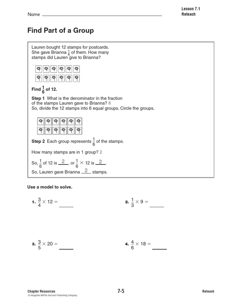 Chapter 7 Reteach and Enrich | PDF | Multiplication | Algebra