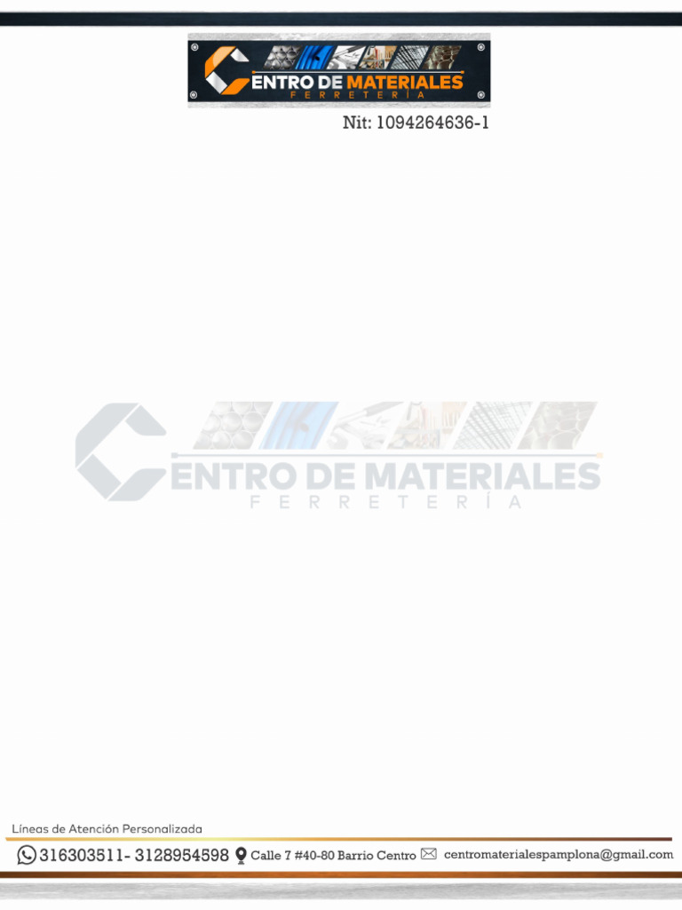 Membrete Carta Centro de Materiales | PDF
