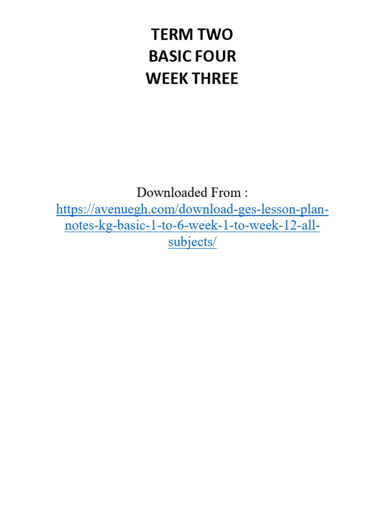 Week 3 Lesson Plans for Basic Four | PDF | Learning | Creativity