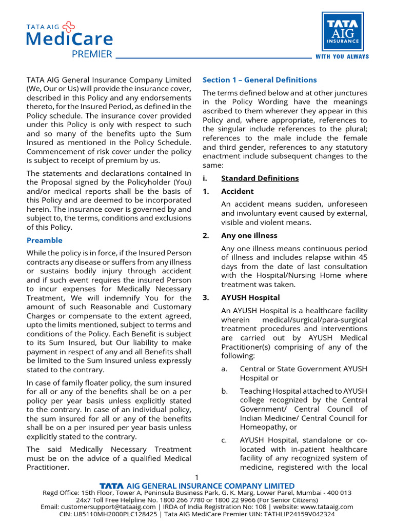 Policy Wordings | PDF | Hospital | Insurance