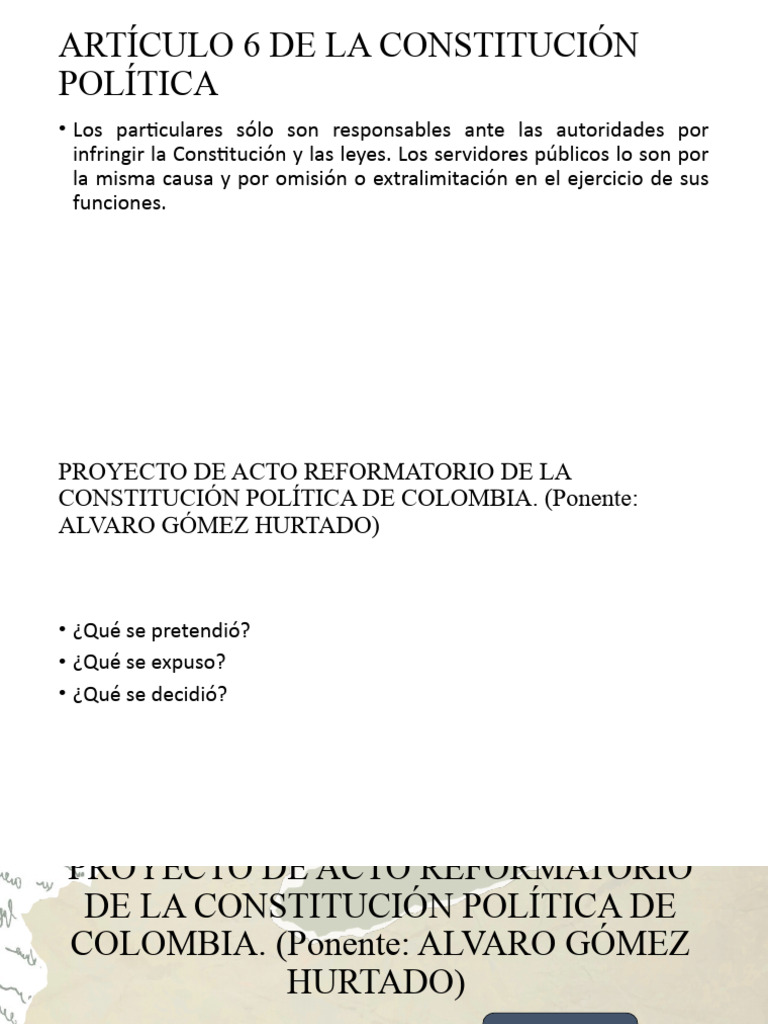 Articulo 6 | PDF | Constitución | Gobierno