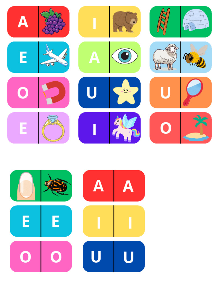 DOMINO DE VOCALES | PDF