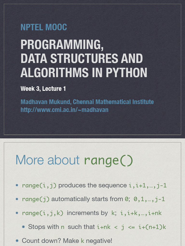 Week-3 Lists, Searching and Sorting | PDF | Arithmetic | Mathematical Logic