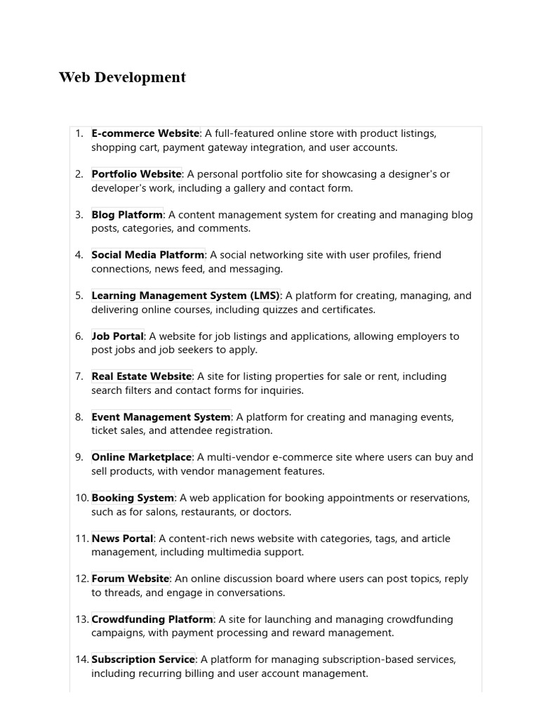 Web Development Projects | PDF | Internet Forum | Blog Web Development Projects | PDF | Internet Forum | Blog