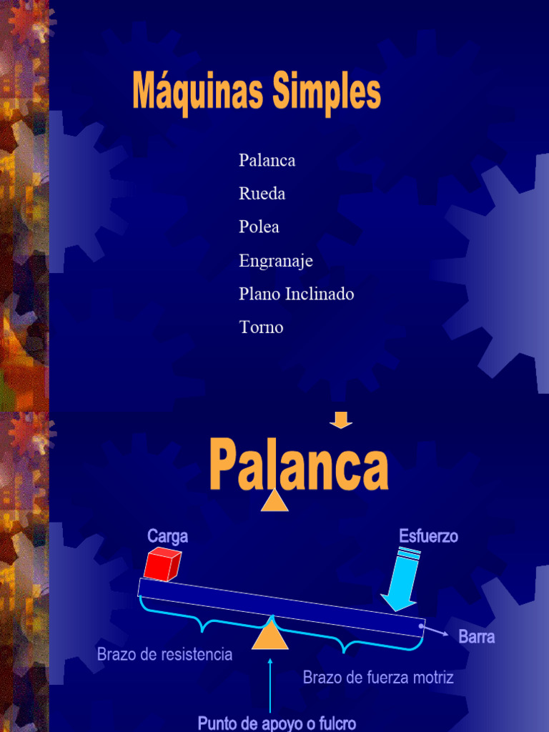Maquinas Simples | PDF | Palanca | Engranaje
