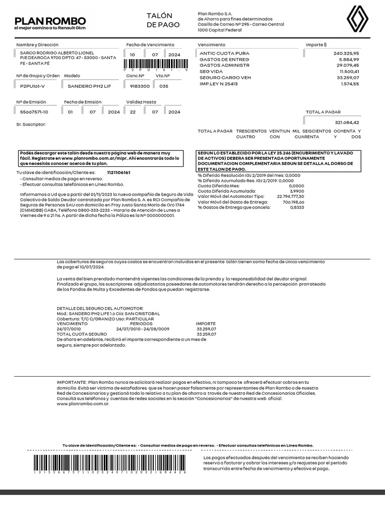 Talon P2PU161 V 20240701T152751 | PDF | Riesgo financiero | Servicios ...