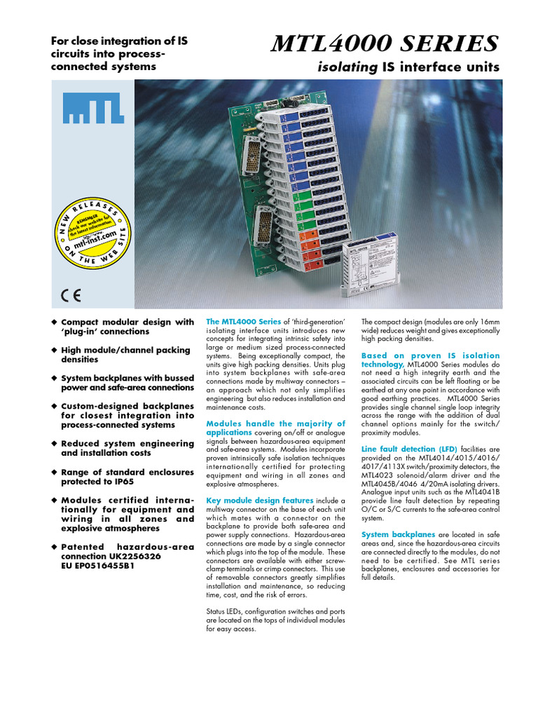 MTL Serie4000 | PDF | Relay | Electrical Connector