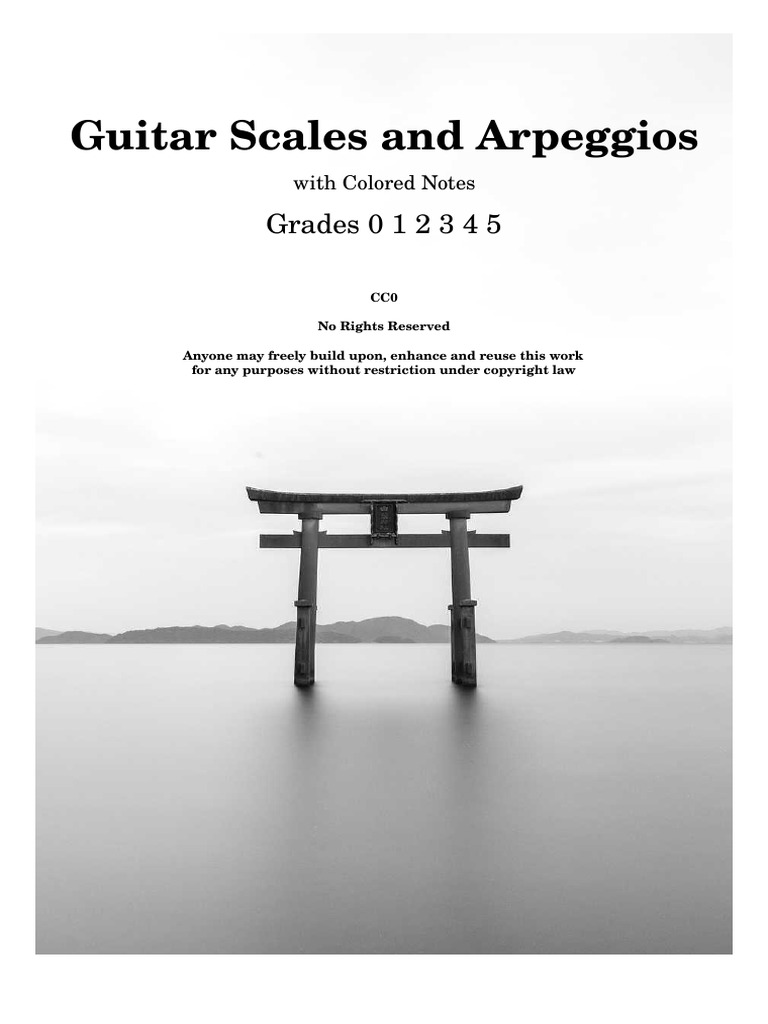 Guitar Scales Arpeggios Grades 0 1 2 3 4 5 With Colored Notes | PDF ...