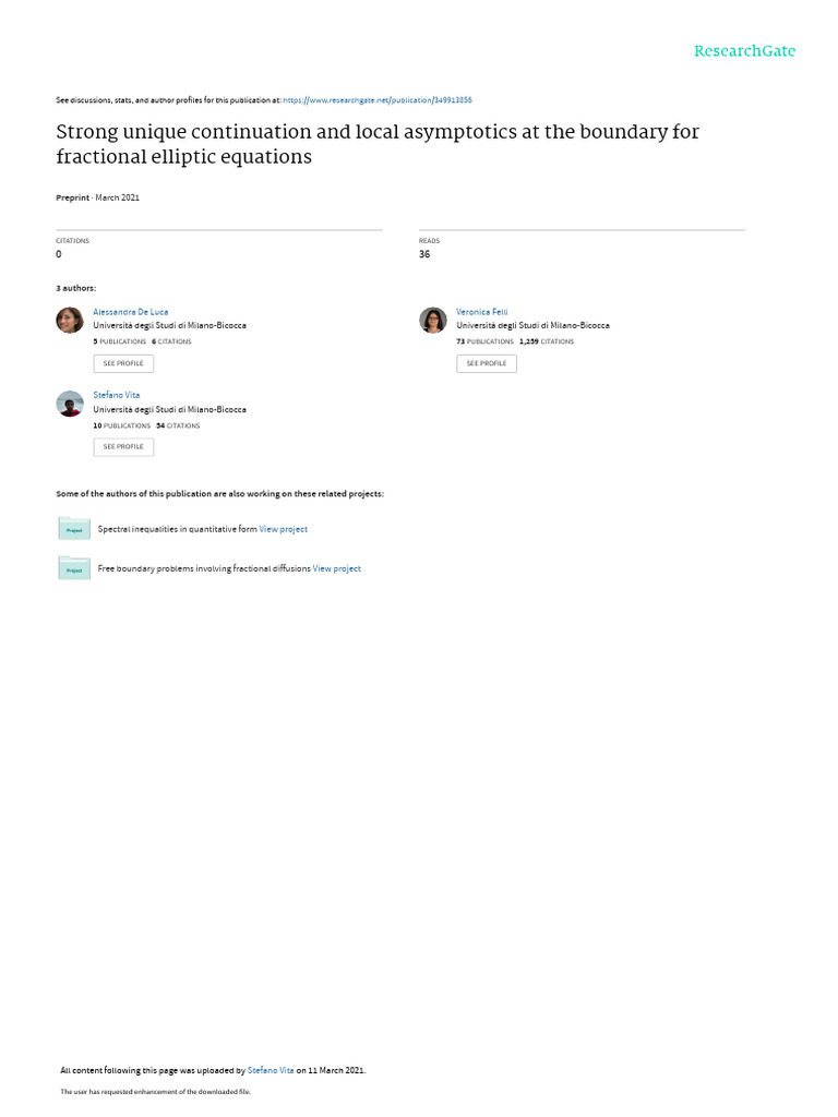 De Luca Felli Vita | PDF | Boundary Value Problem | Equations