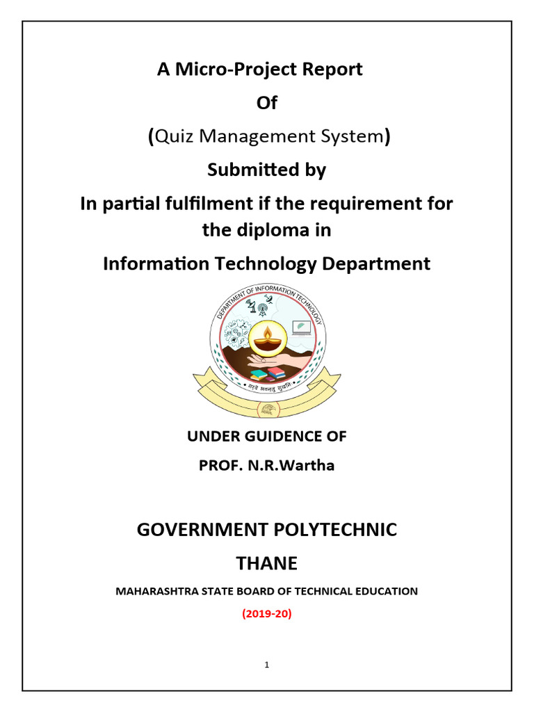 Micro Project Report (DMA) 2020 | PDF | Databases | Sql