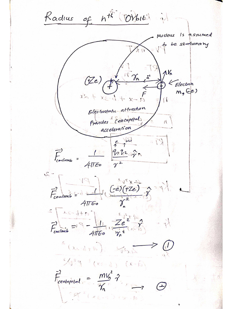 Radius of NTH Orbit | PDF