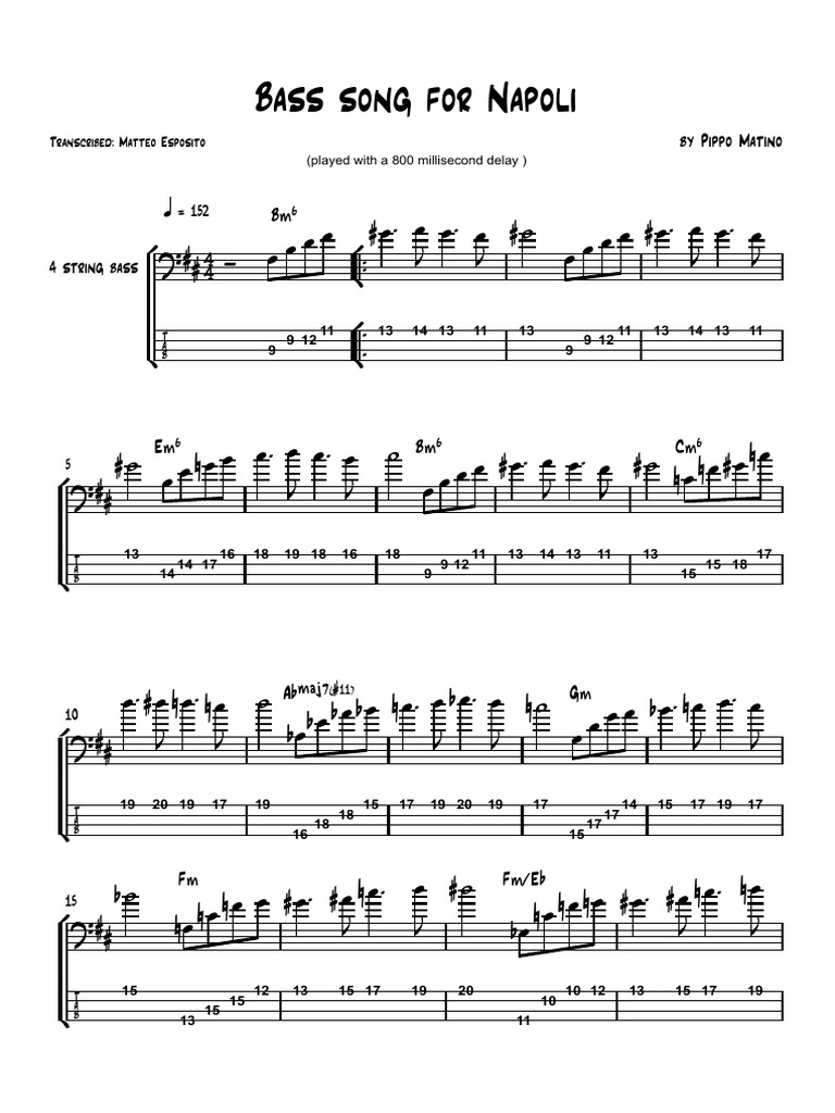 Bass Song For Napoli - Def | PDF